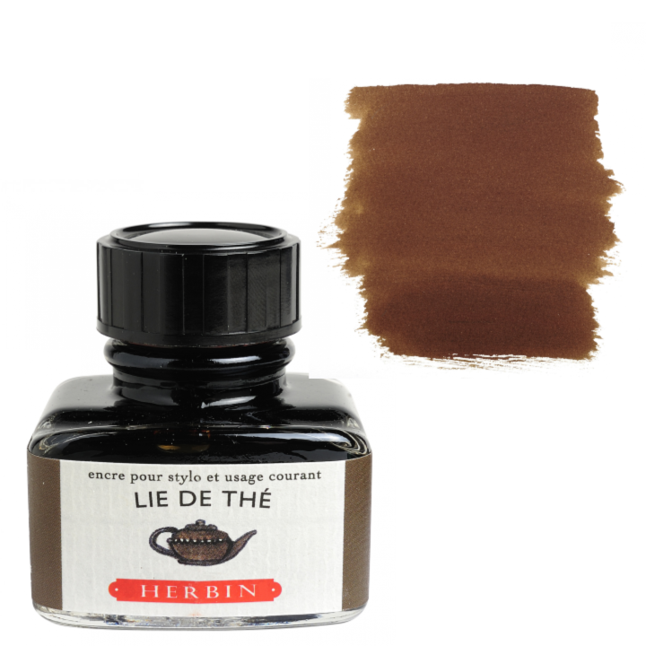 Herbin | Fountain Pen Ink 30ml Bottle - Lie de The (Dark Tea) – Working ...